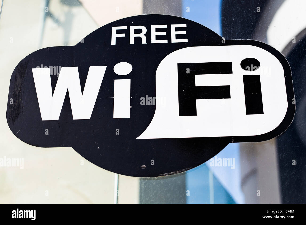 Free Wi-fi Available here sign Stock Photo - Alamy