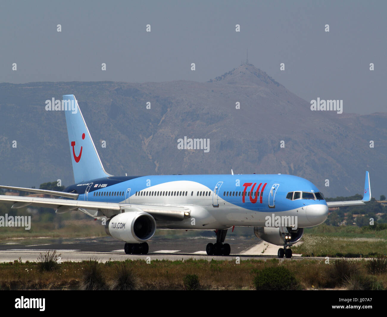 TUI airlines, flight number G-OOBN taxiiing prior to take off at ...