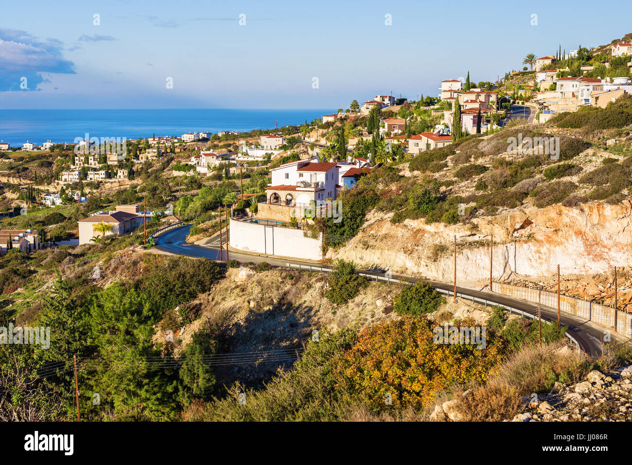 Cyprus island, top view. Houses roofs Stock Photo - Alamy