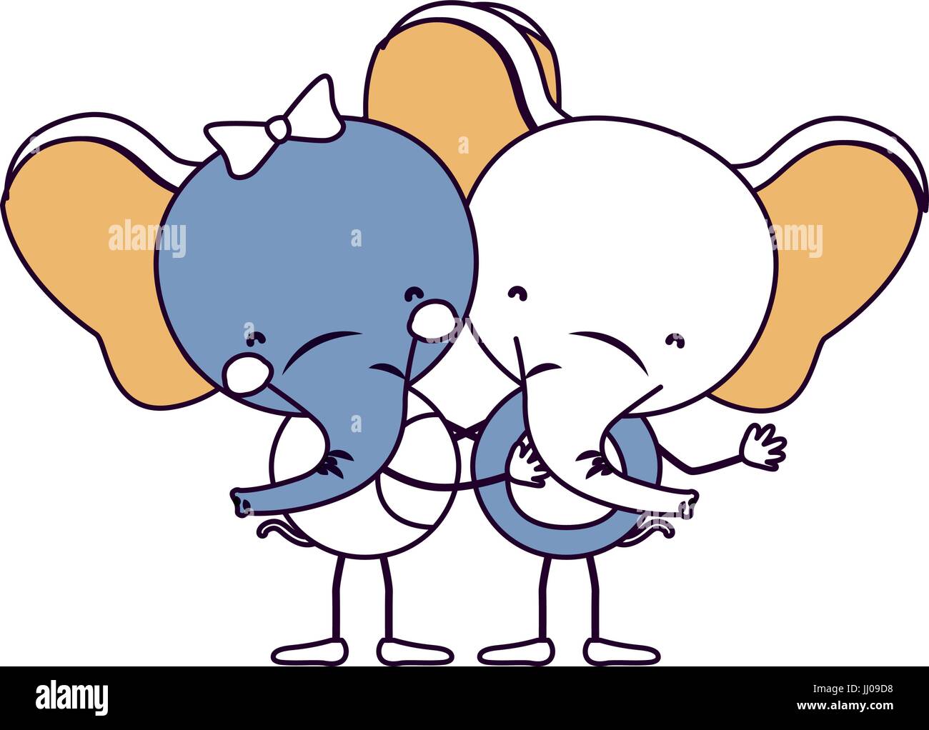 Elephants hug hi-res stock photography and images - Alamy