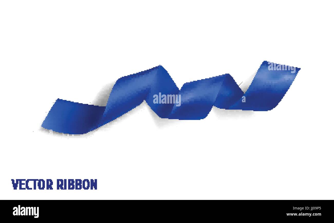 Blue realistic silk vector ribbon Stock Vector Image & Art - Alamy