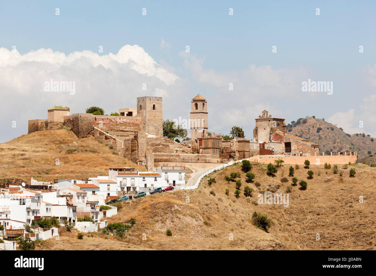 Medieval castle at the andalusian village Alora. Province of Malaga ...