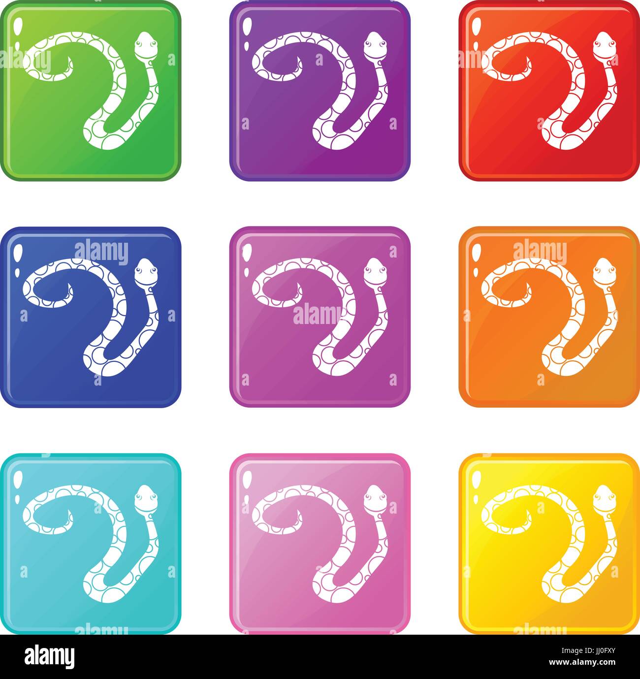 Spotted snake icons 9 set Stock Vector Image & Art - Alamy