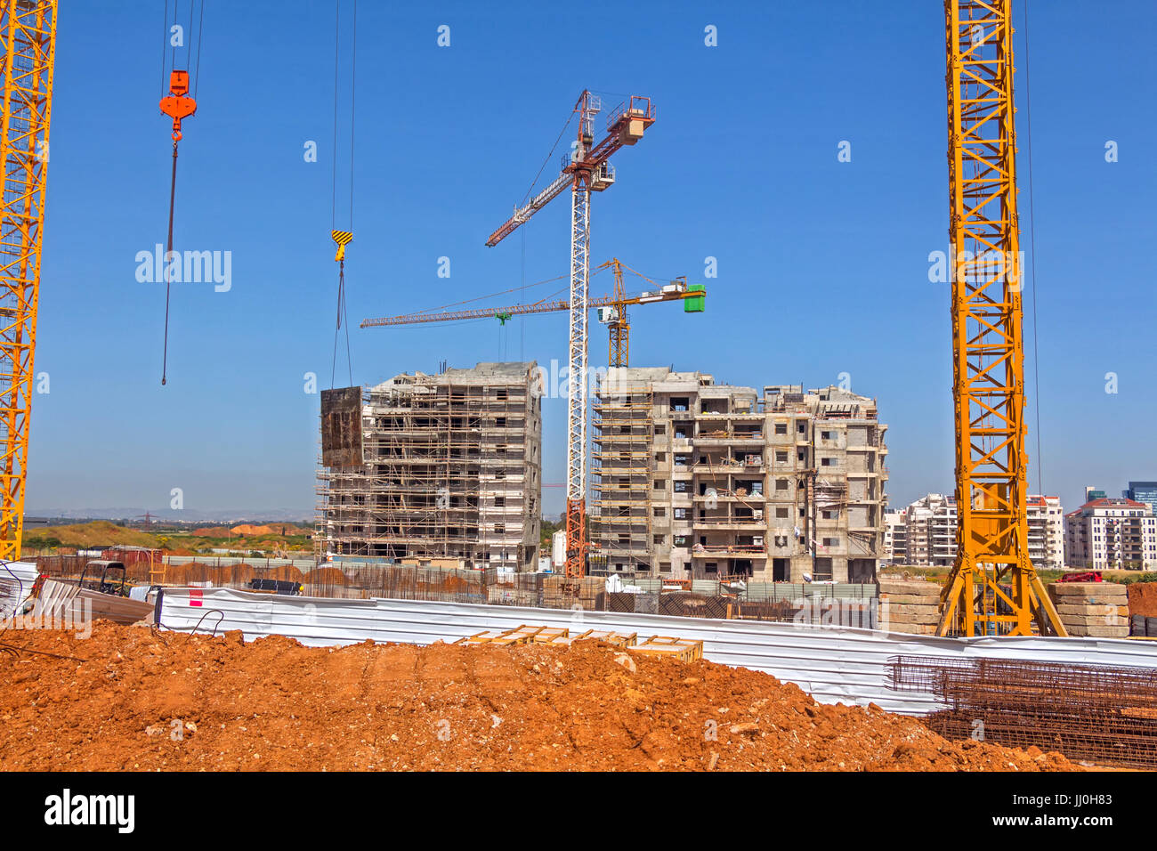 Construction of a residential area Stock Photo - Alamy