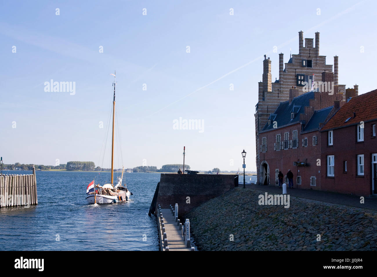 Europe, Netherlands, Zeeland, the village Veere on the peninsula ...