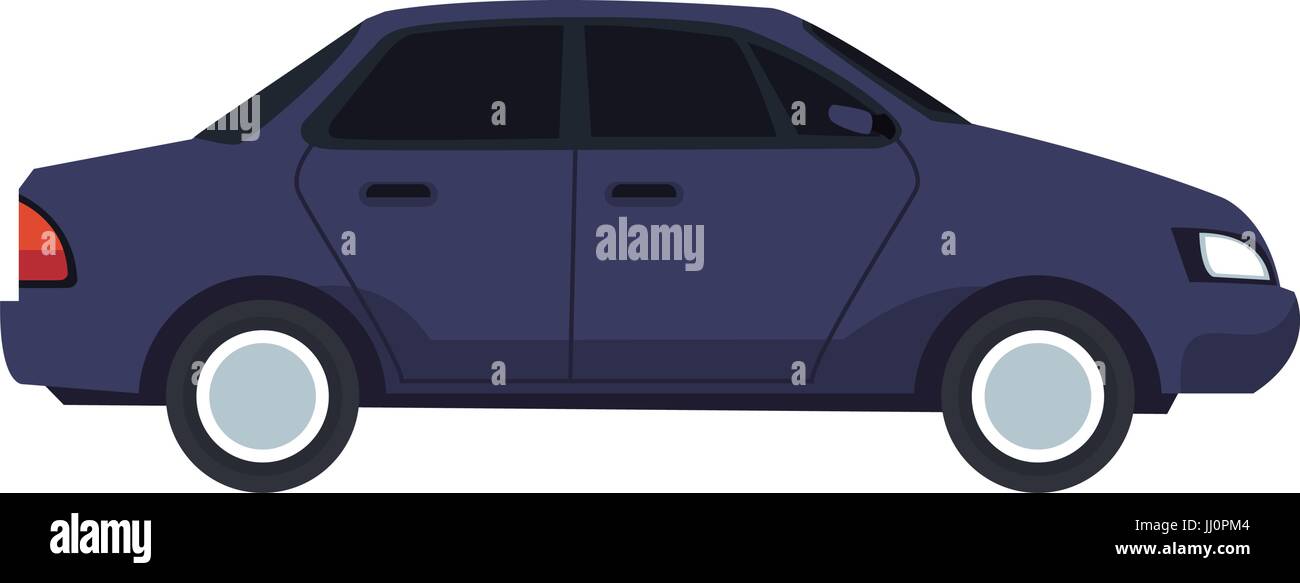 city car sedan automobile transport motor side view Stock Vector Image ...