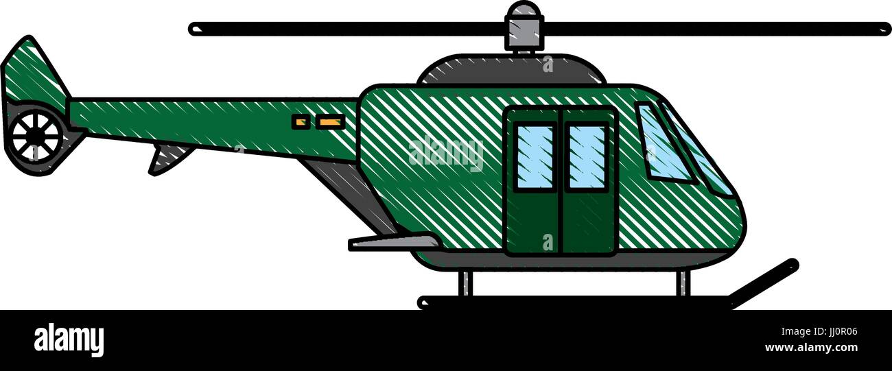 helicopter propelled vehicle rotor transport style Stock Vector Image ...