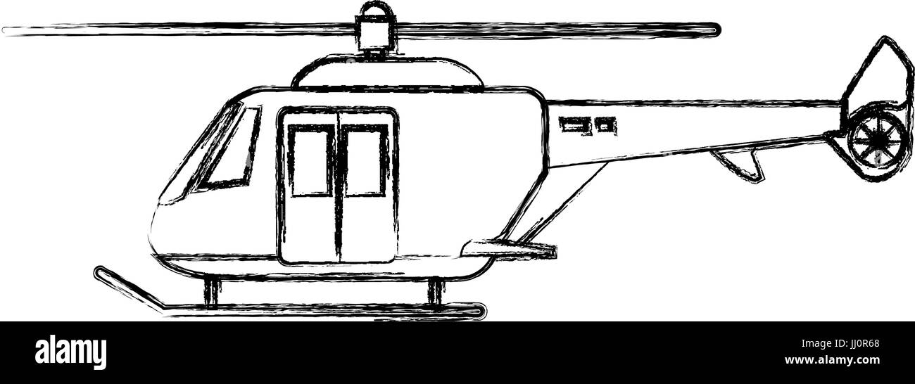 helicopter propelled vehicle rotor transport style Stock Vector Image ...