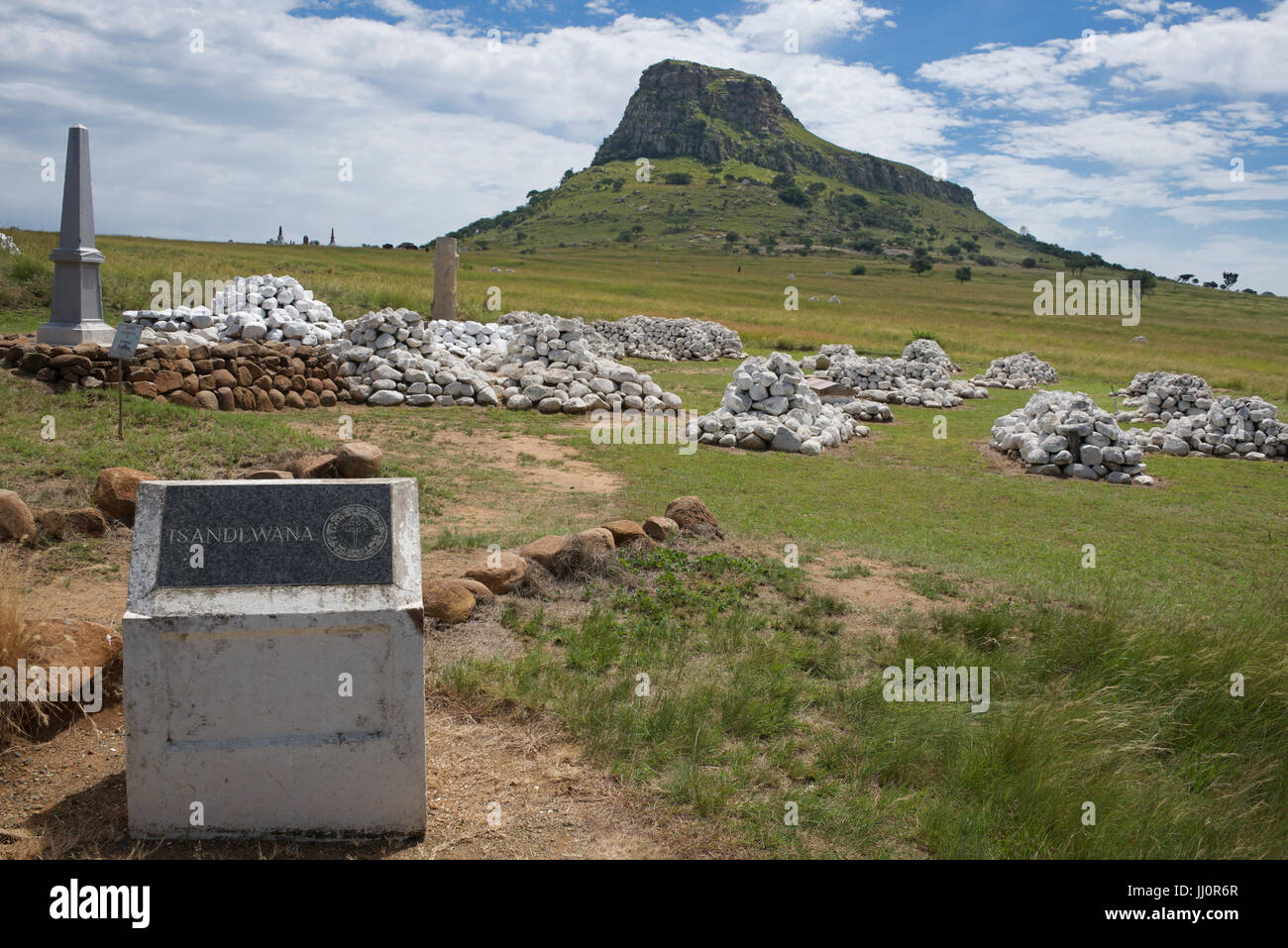 Isandlwana memorial graves and battlefield site of Anglo Zulu battle ...