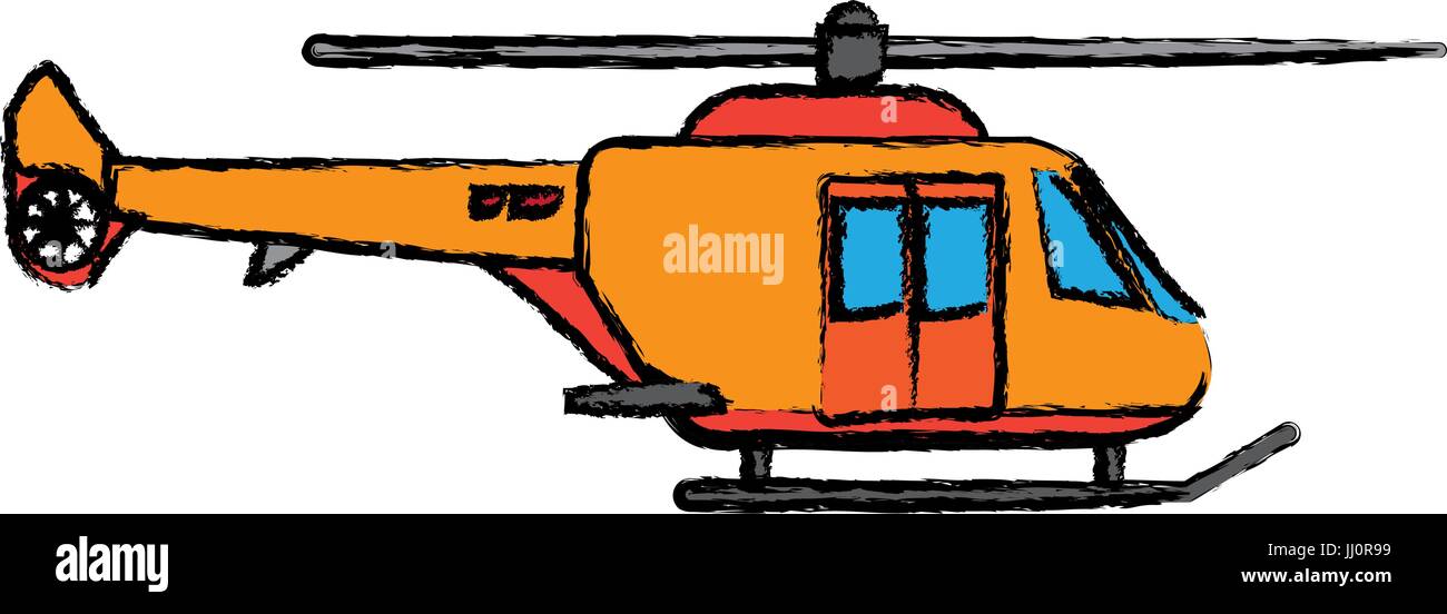 helicopter propelled vehicle rotor transport style Stock Vector Image ...
