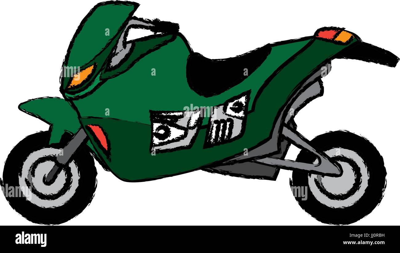 Fast moving motorbike Stock Vector Images - Alamy