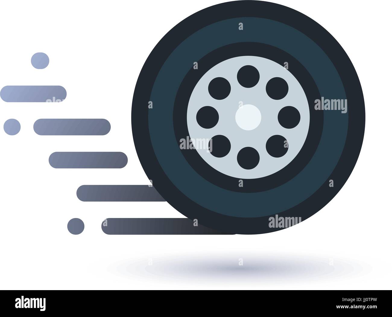 Wheel spin and car and road Stock Vector Images - Alamy