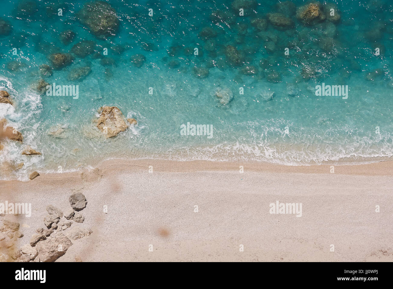 Transparent clean sea water off the coast, a gradient of blue from the ...