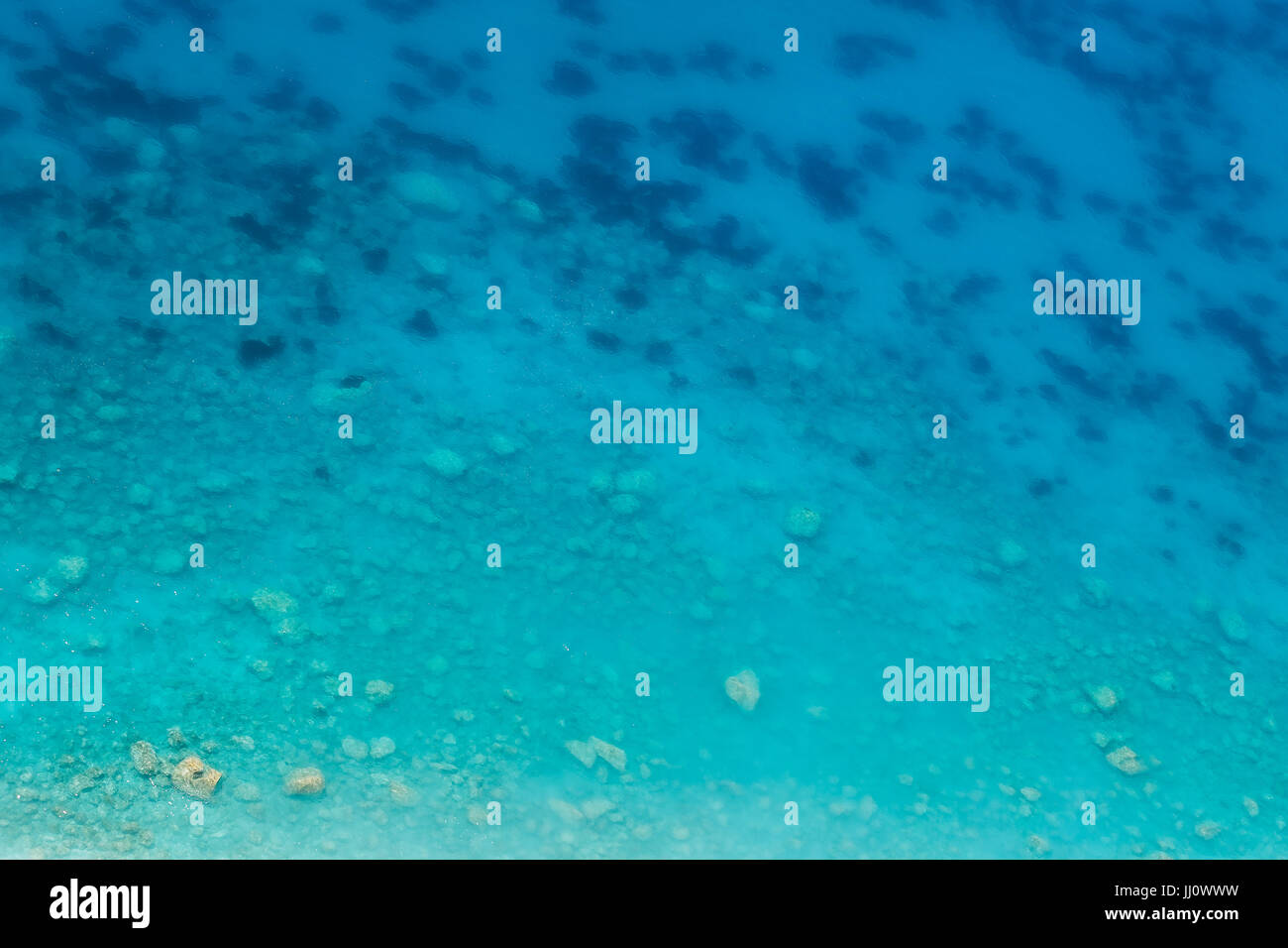 Transparent clean sea water off the coast, a gradient of blue from the ...