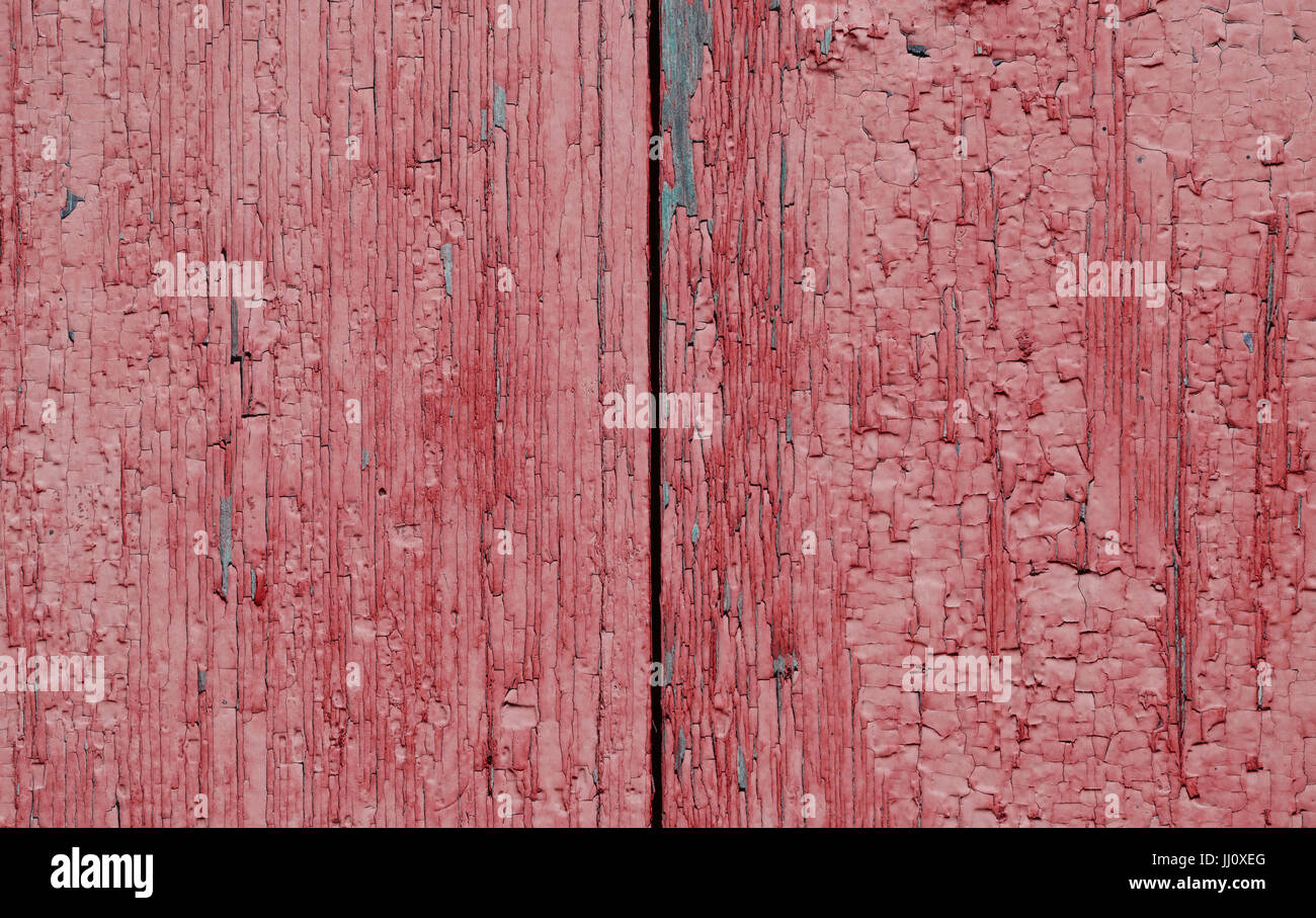 Texture two large boards painted in red Stock Photo - Alamy