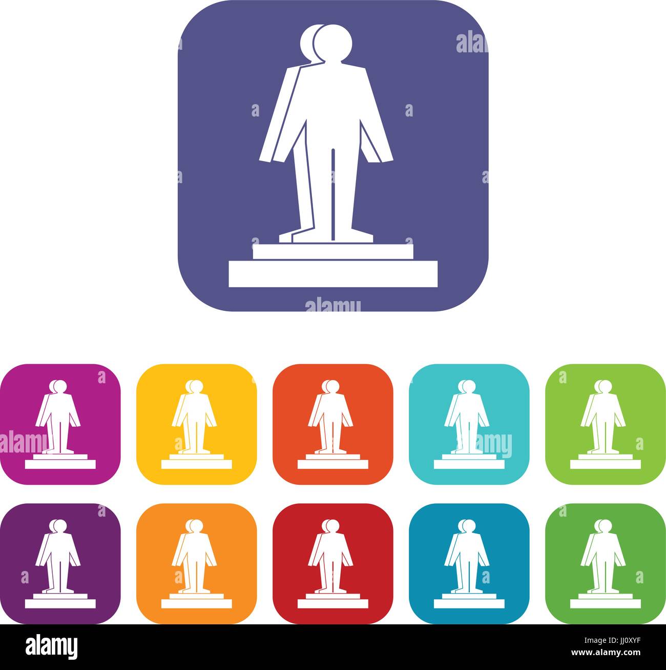 3d model of a man icons set flat Stock Vector Image & Art - Alamy