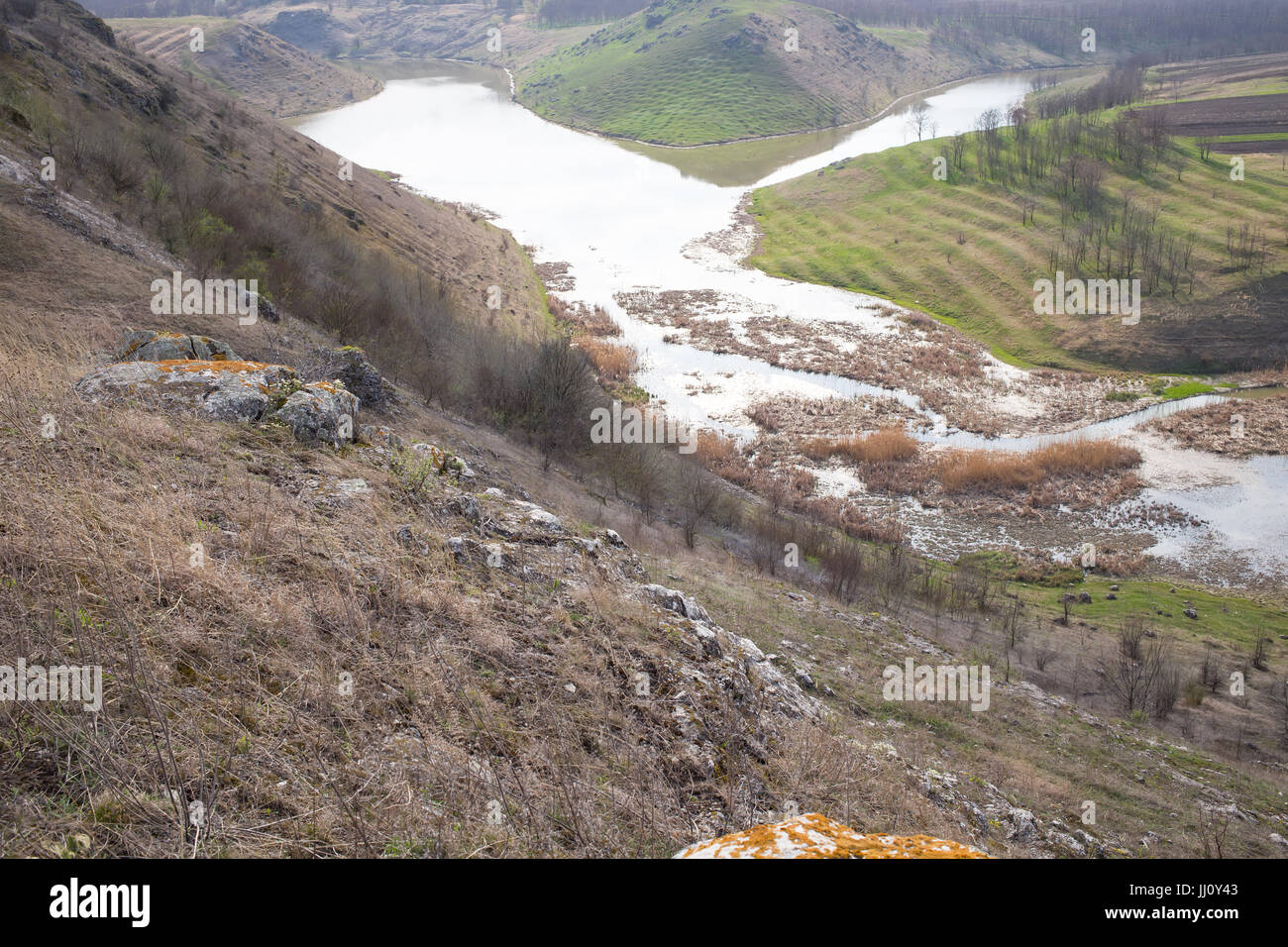Landscape with beautiful view of river Stock Photo - Alamy