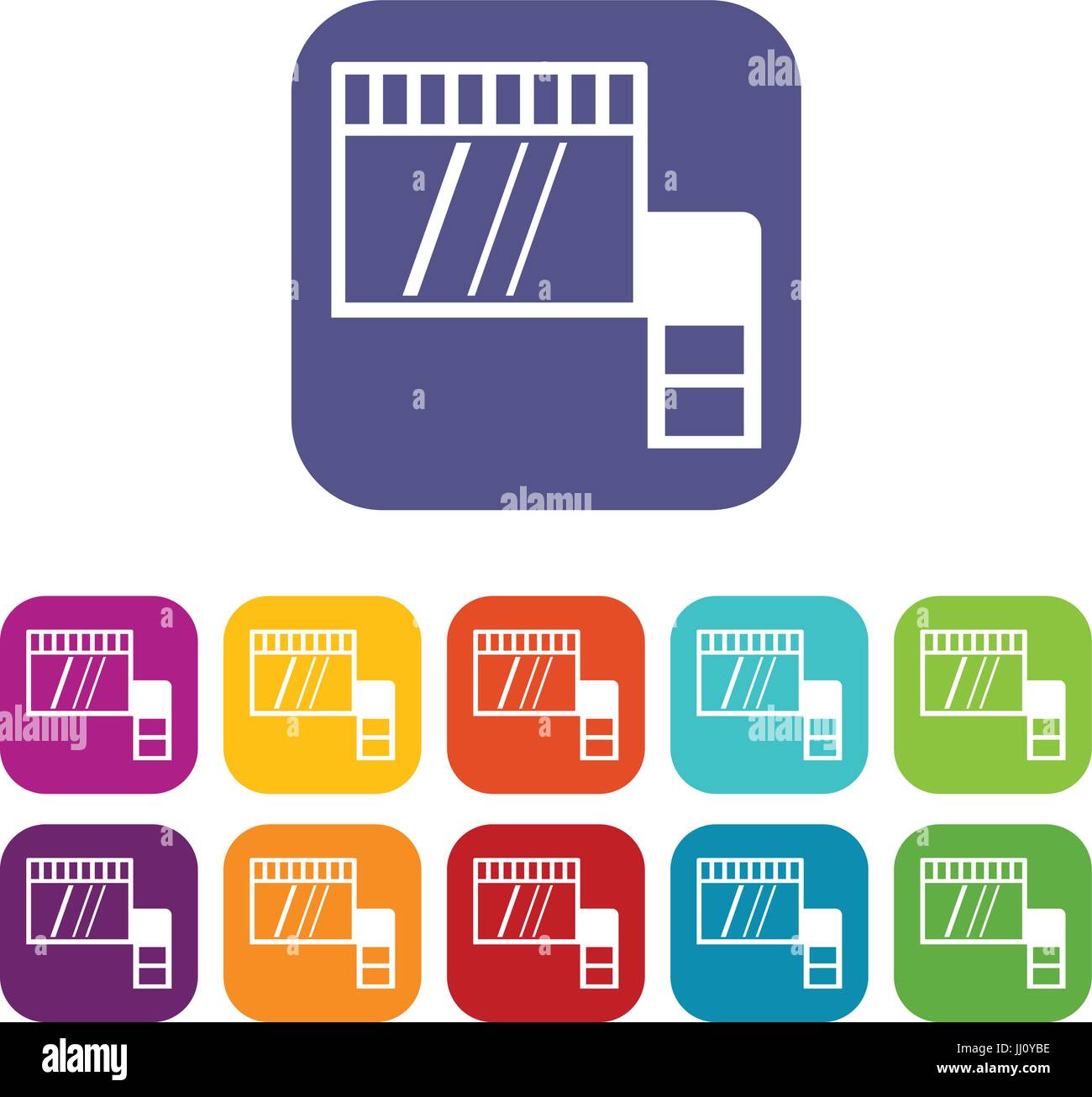 Memory card icons set flat Stock Vector Image & Art - Alamy