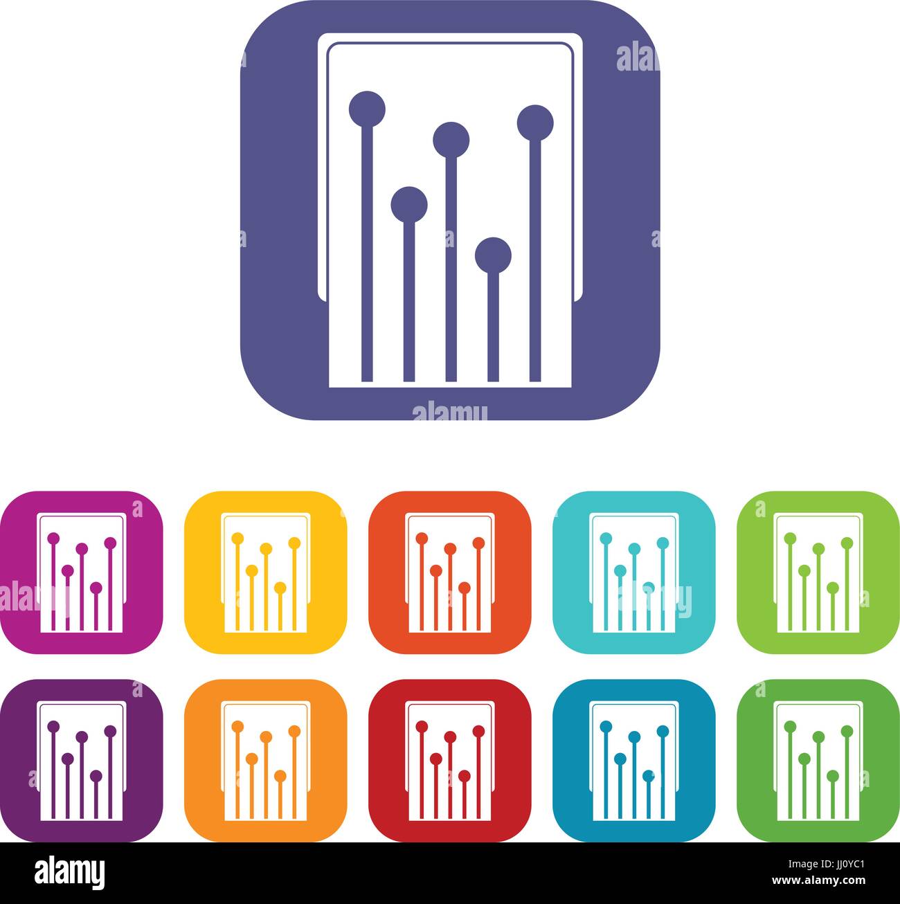 Computer processor icons set flat Stock Vector Image & Art - Alamy