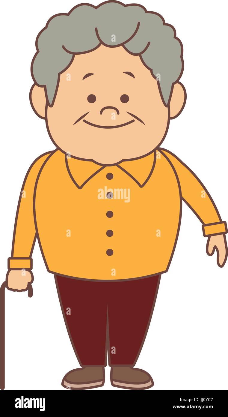 portrait happy grandfather man family person Stock Vector Image & Art ...