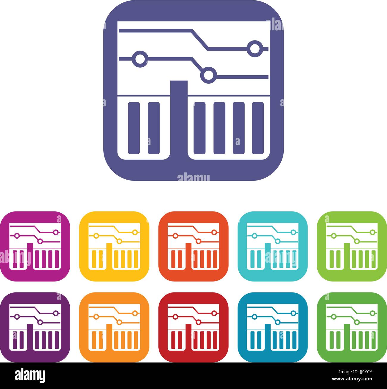 Computer chipset icons set flat Stock Vector Image & Art - Alamy