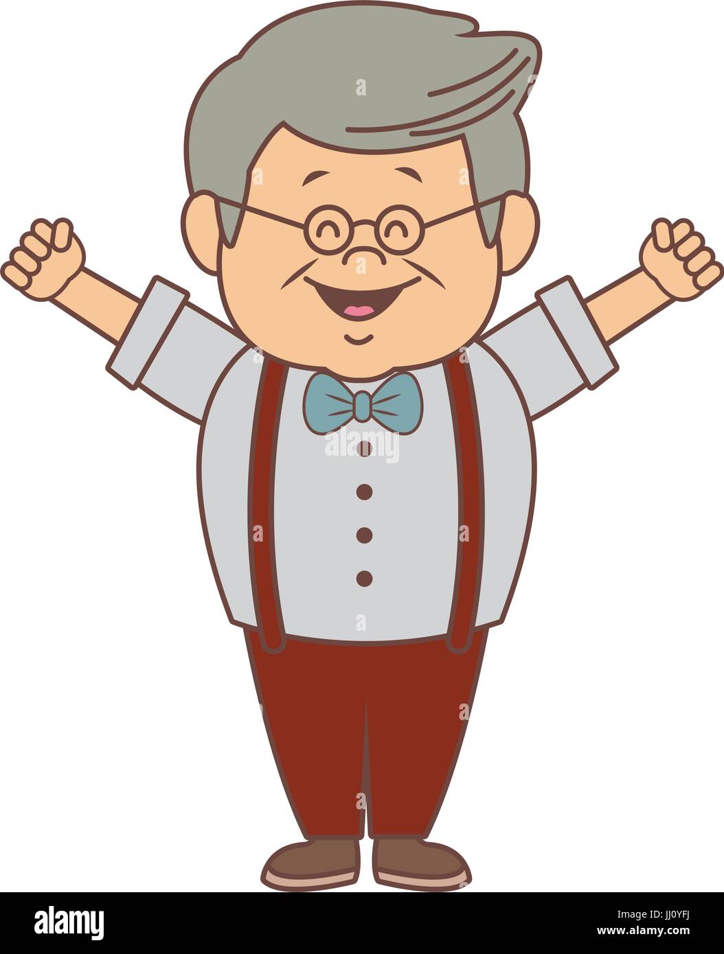 portrait happy grandfather man family person Stock Vector Image & Art ...