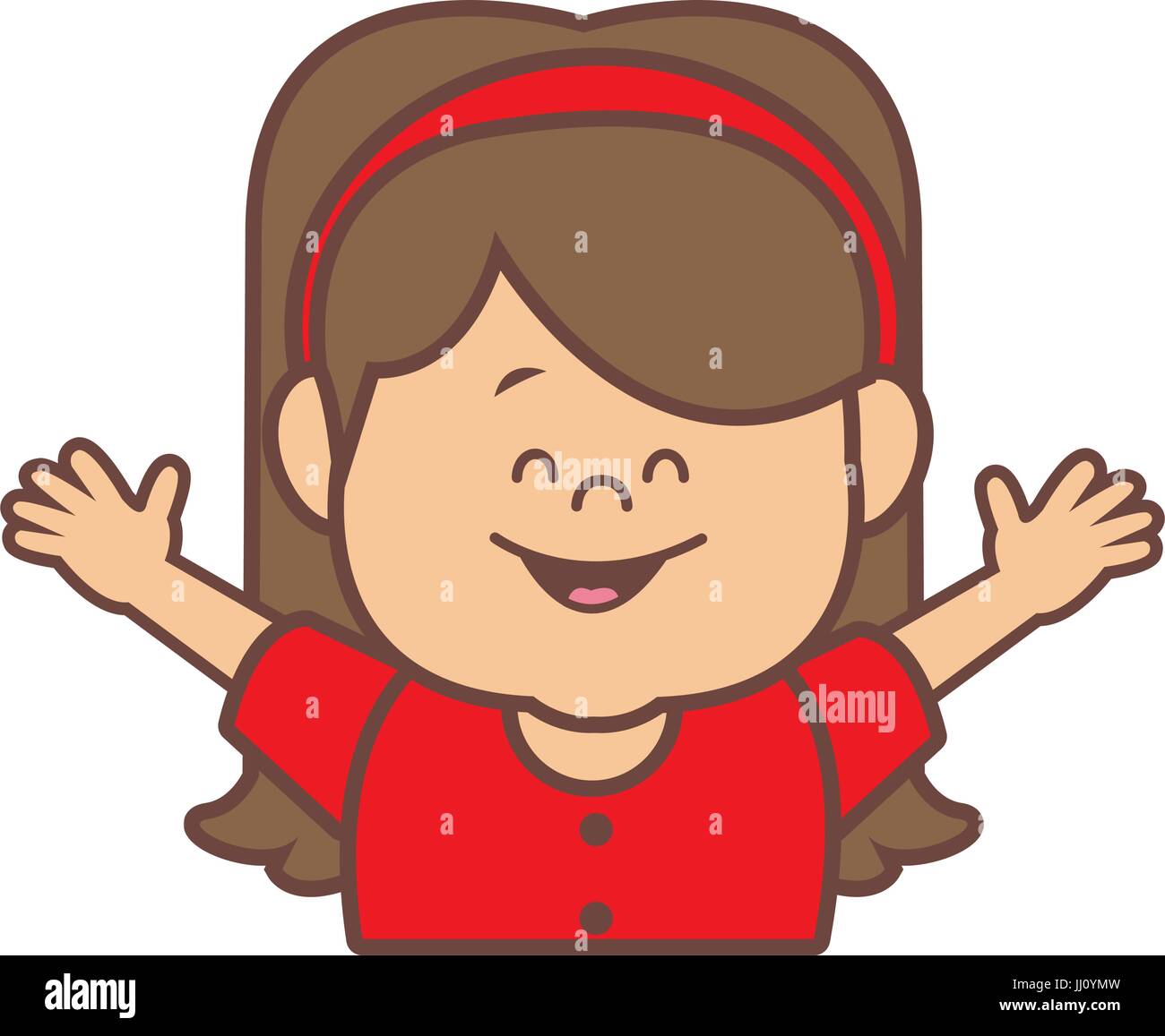 happy portrait girl granddaughter young image Stock Vector Image & Art ...