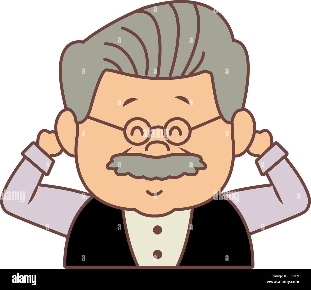 portrait happy grandfather man family person Stock Vector Image & Art ...