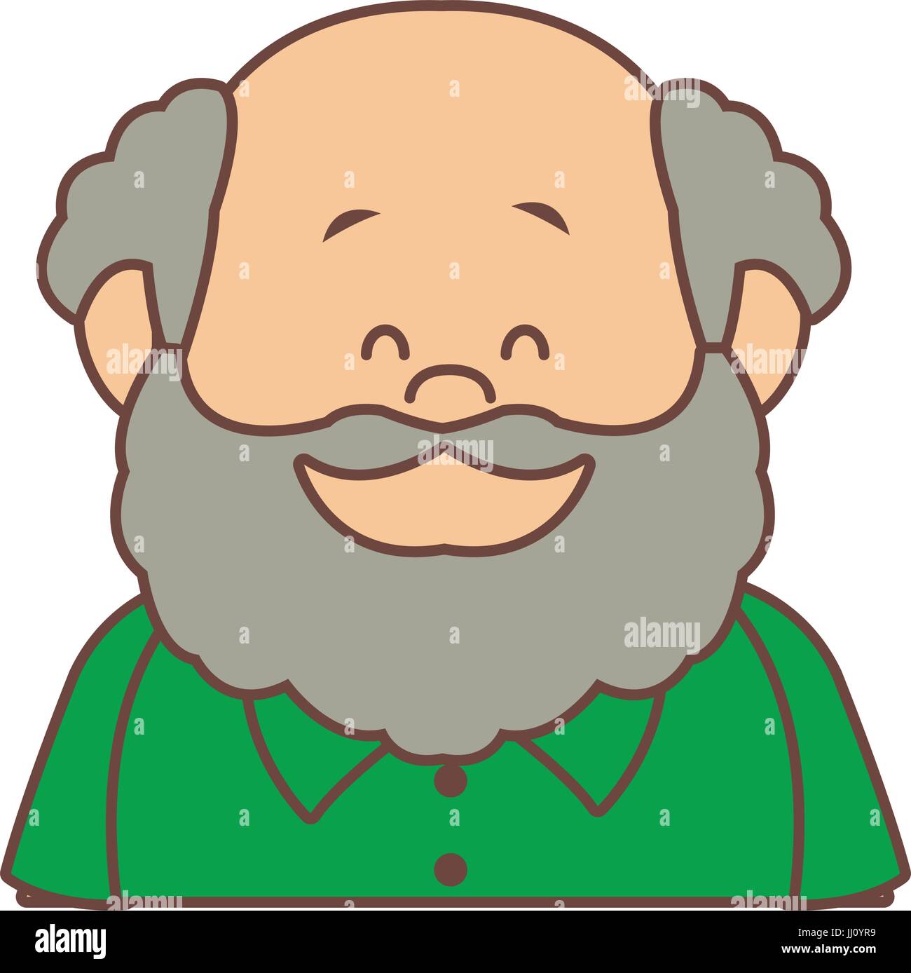 portrait happy grandfather man family person Stock Vector Image & Art ...