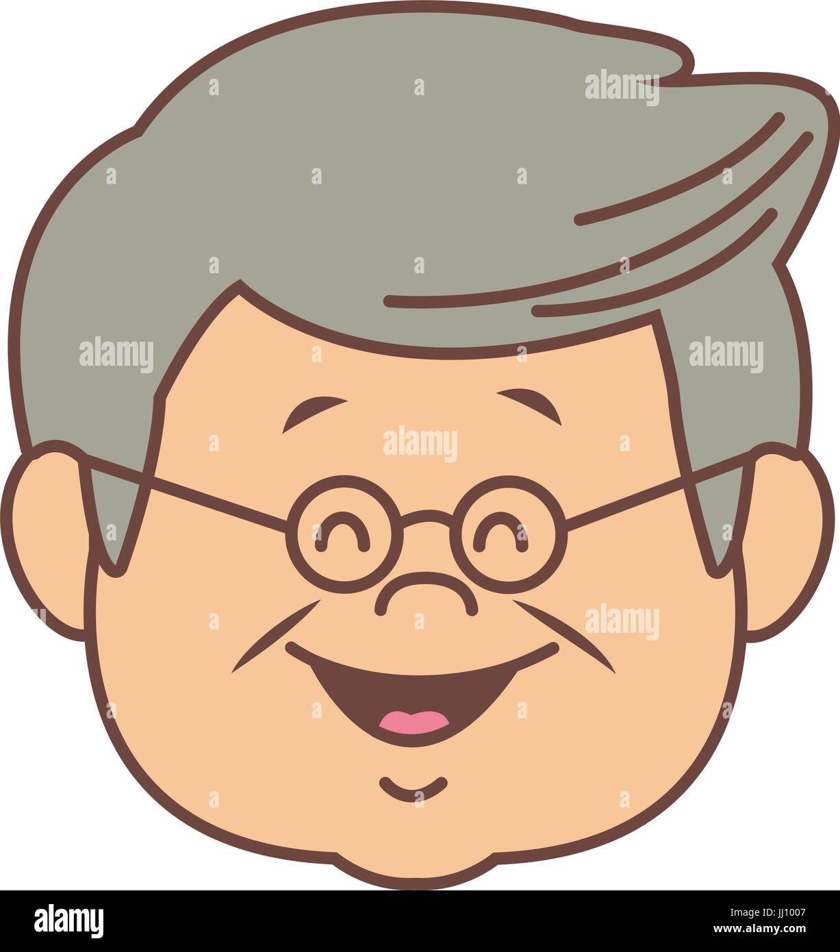 portrait happy grandfather man family person Stock Vector Image & Art ...