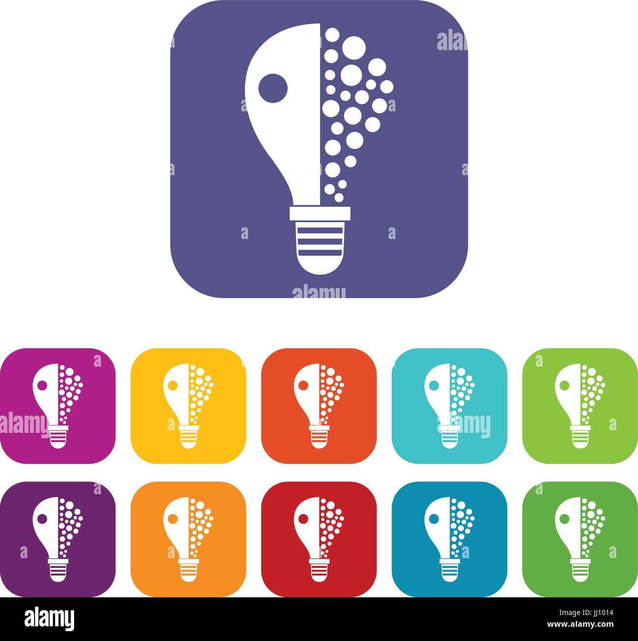 Light bulb icons set flat Stock Vector Image & Art - Alamy