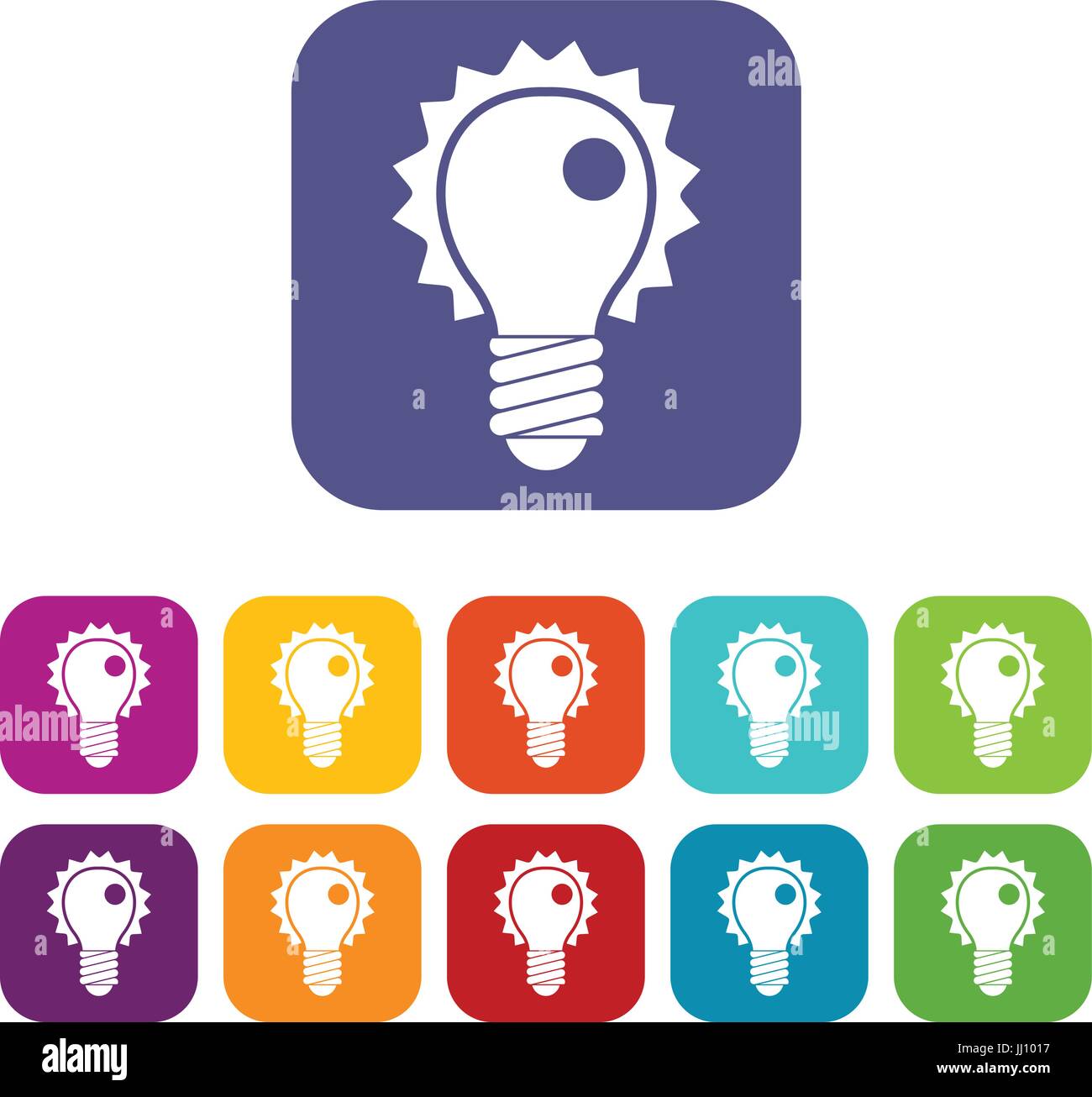Electric bulb icons set flat Stock Vector Image & Art - Alamy