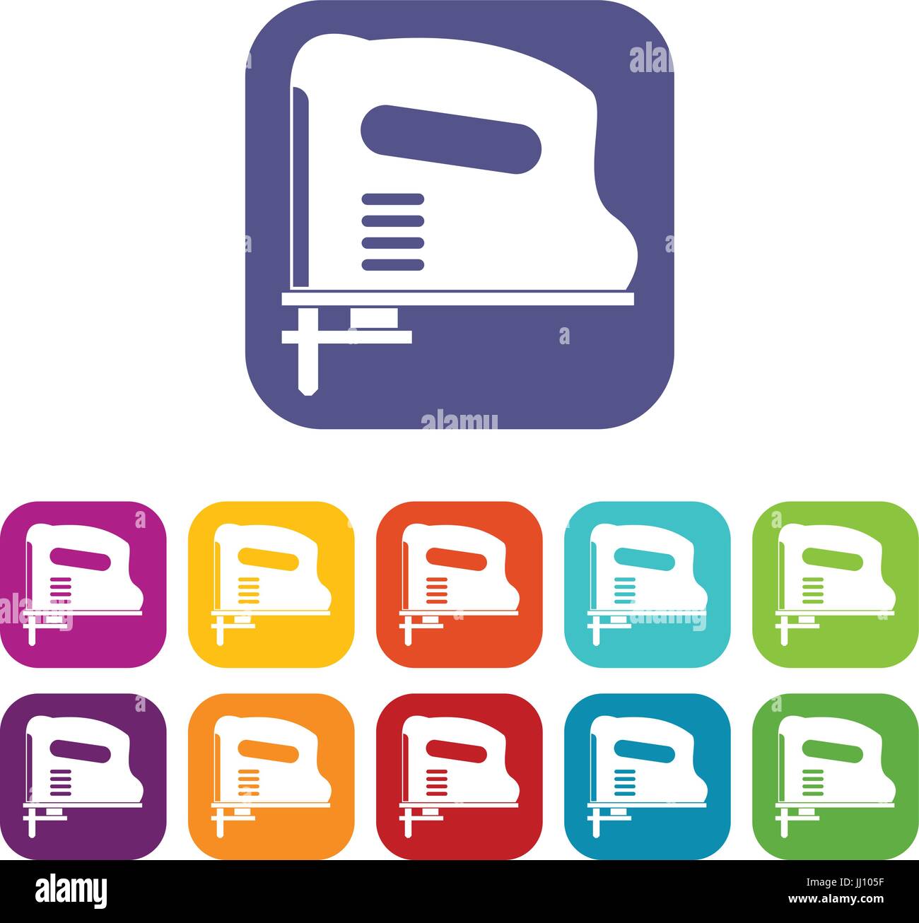 Pneumatic gun icons set flat Stock Vector Image & Art - Alamy