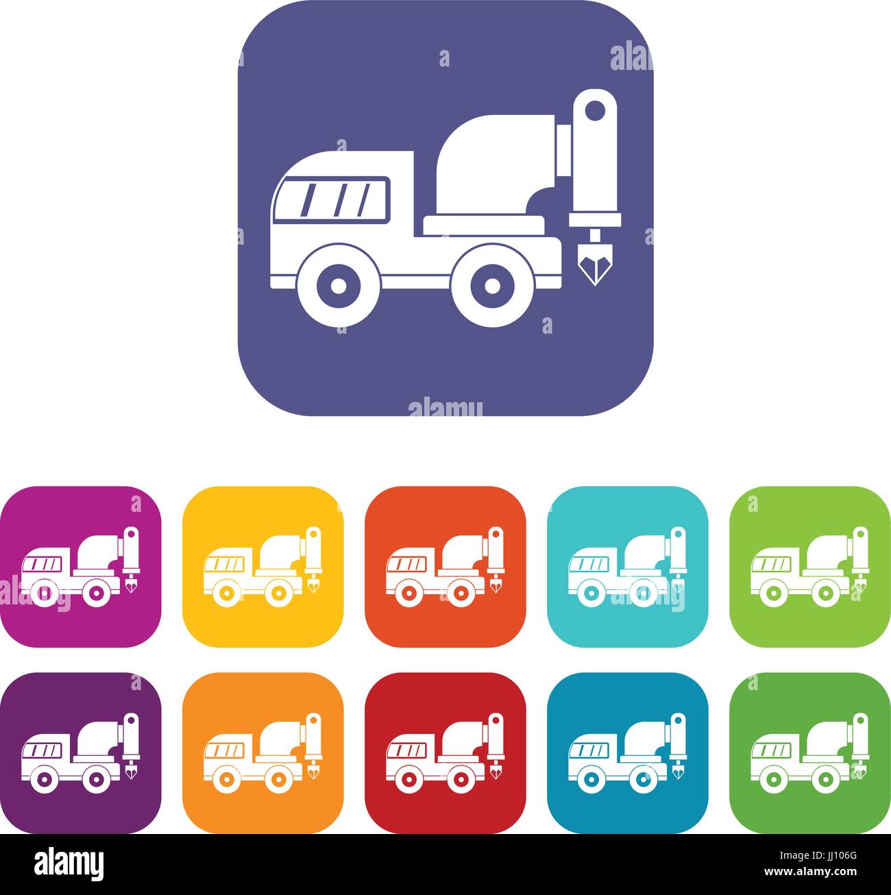 Drilling machine icons set flat Stock Vector Image & Art - Alamy