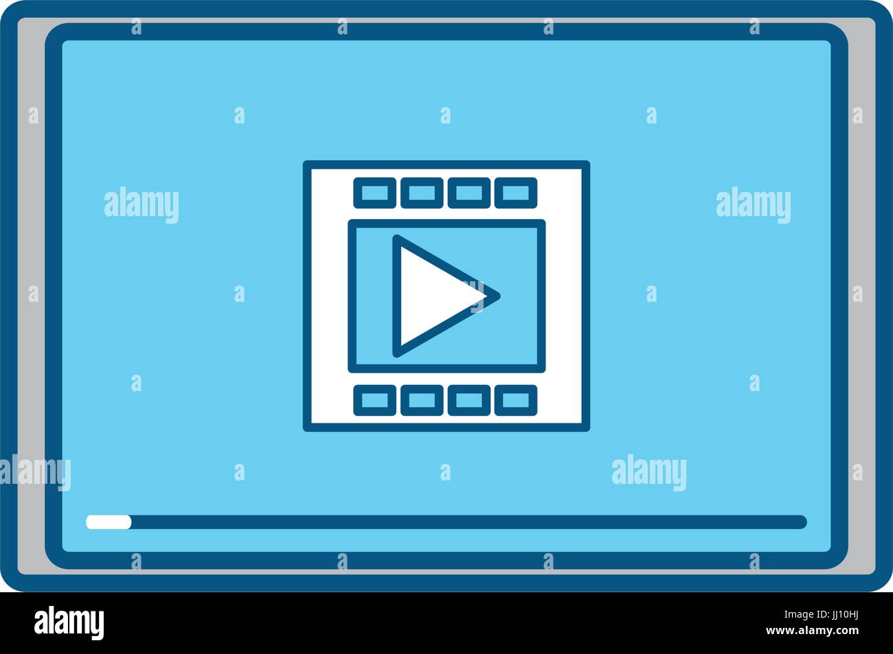 Movie screen with play button Stock Vector Image & Art - Alamy