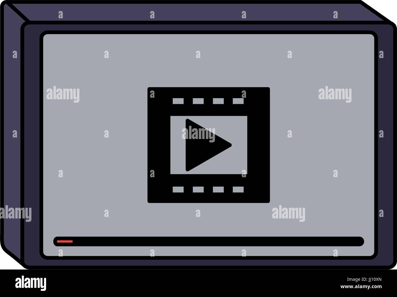 Movie screen with play button Stock Vector Image & Art - Alamy