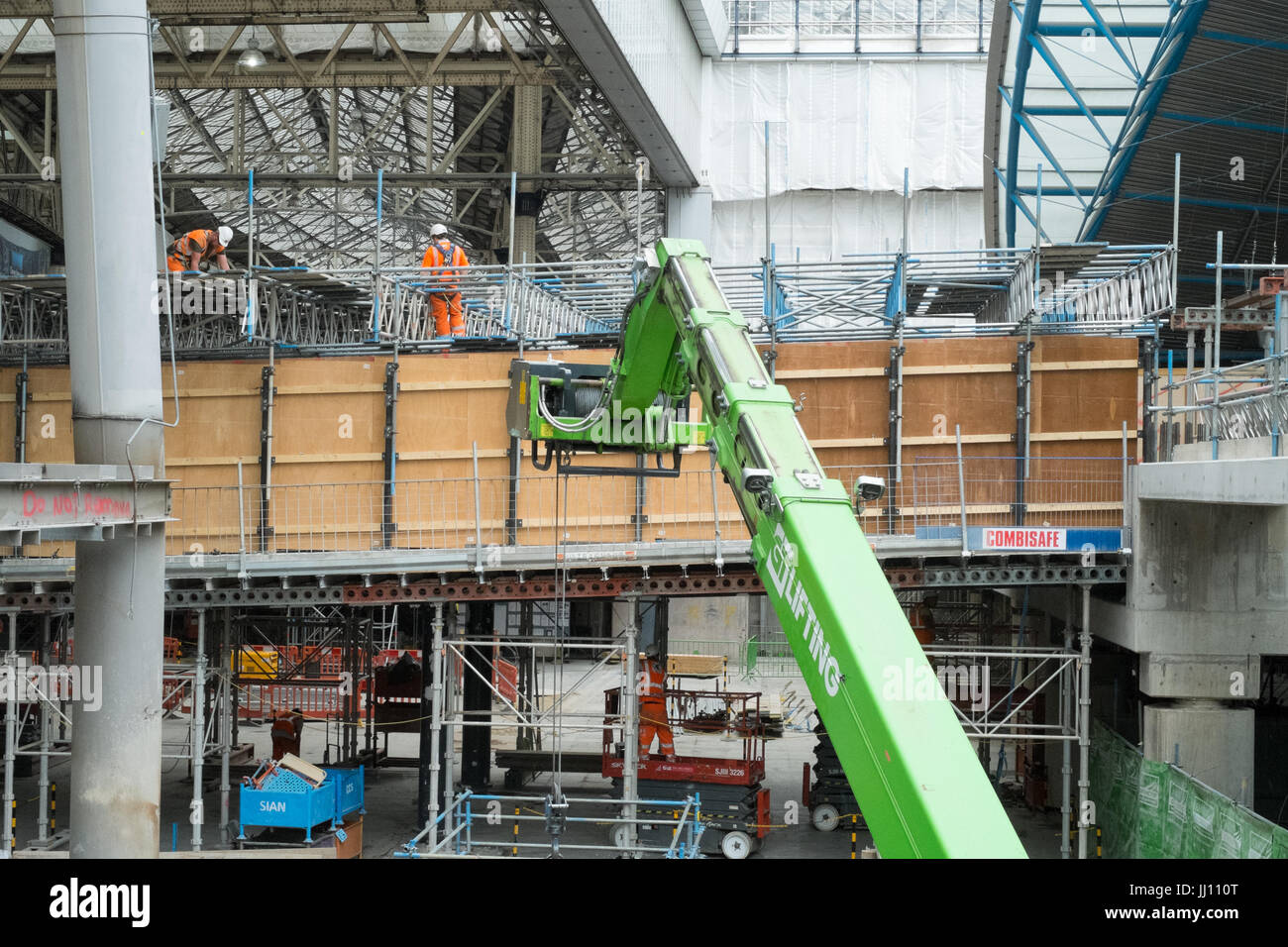 Waterloo station redevelopment works converting the old Eurostar ...