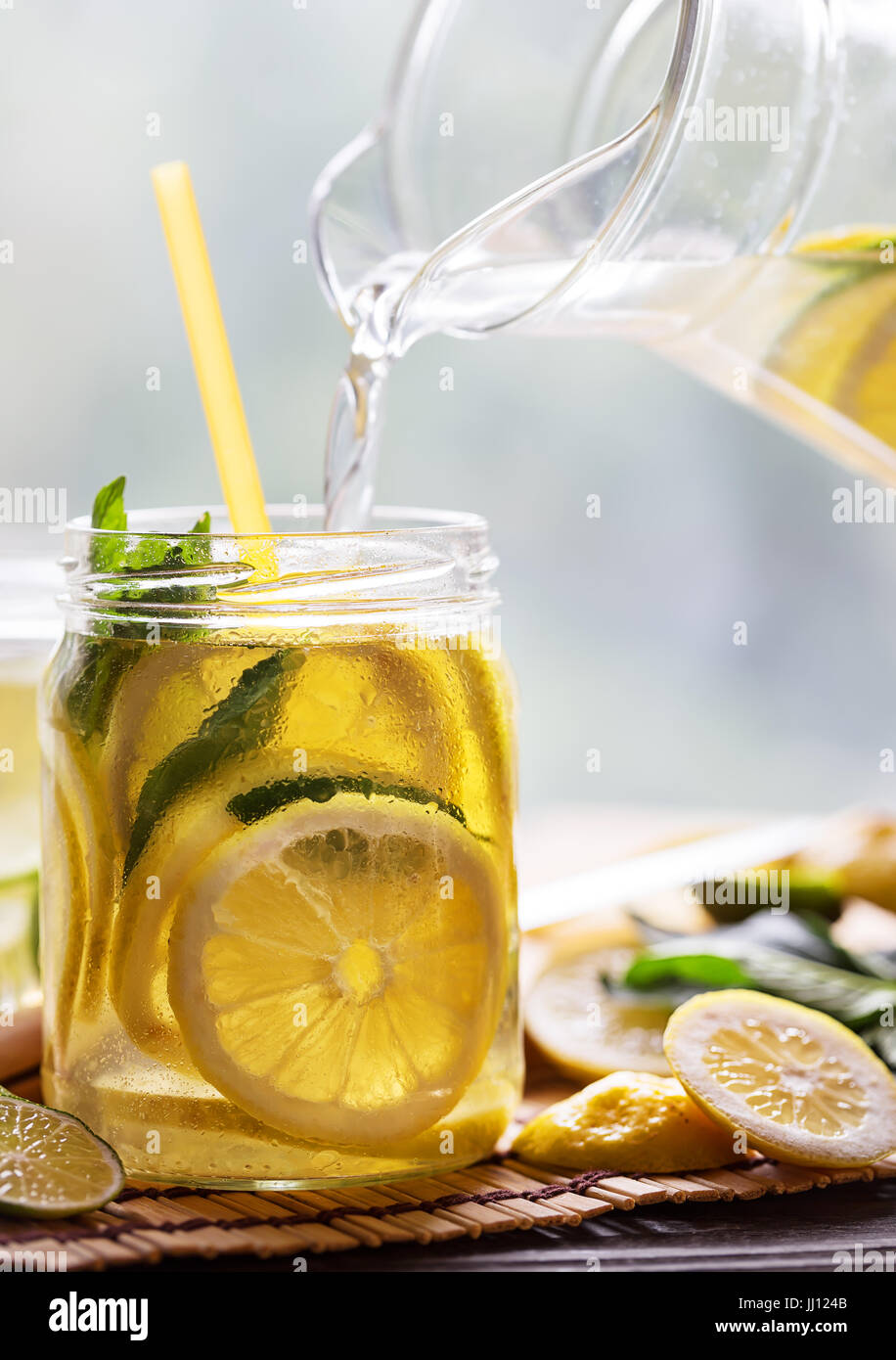 Pitcher Of Lemonade Pouring
