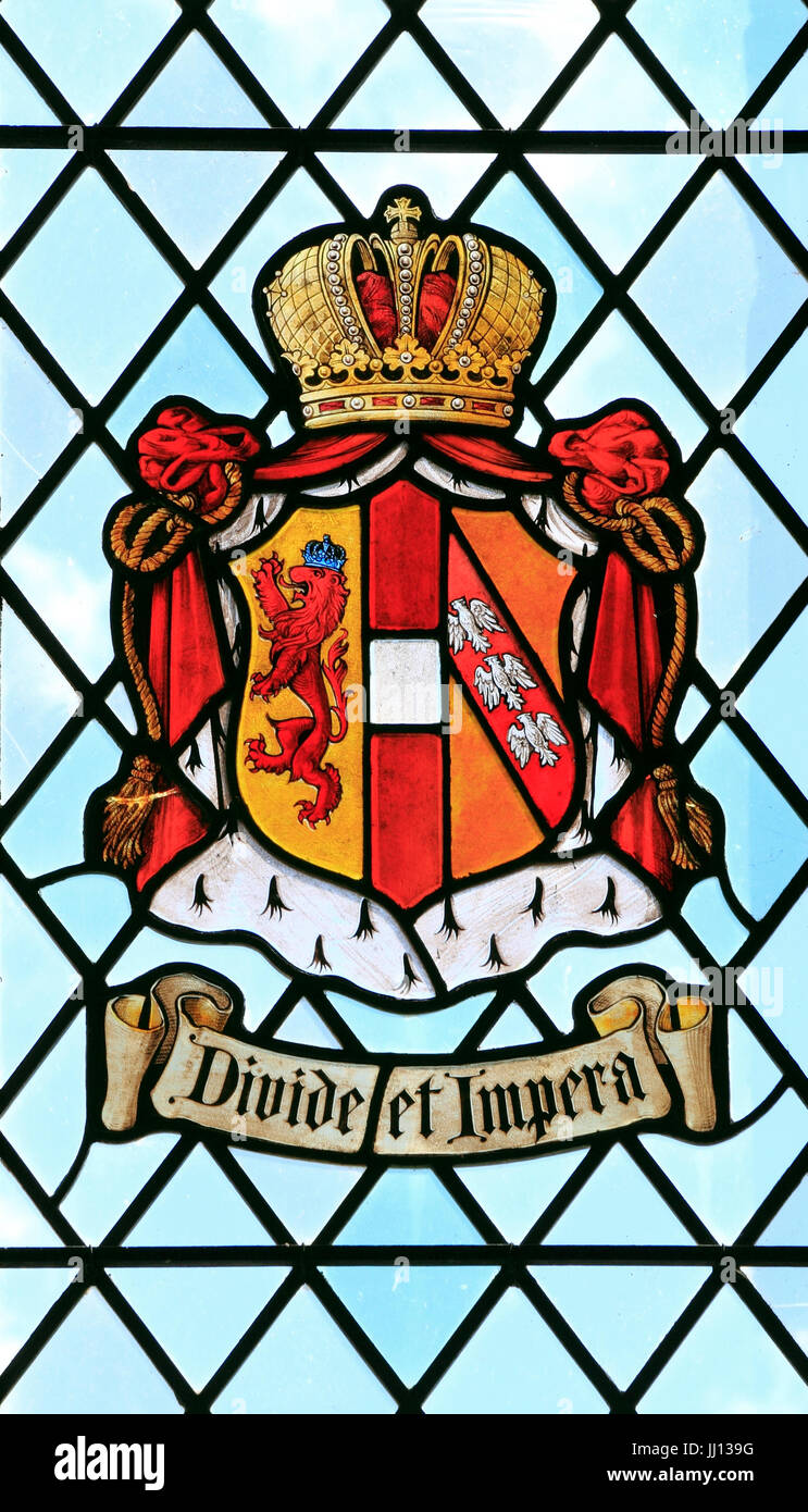 Divide et Impera, Divide and Rule, heraldic, motto, heraldry, stained ...
