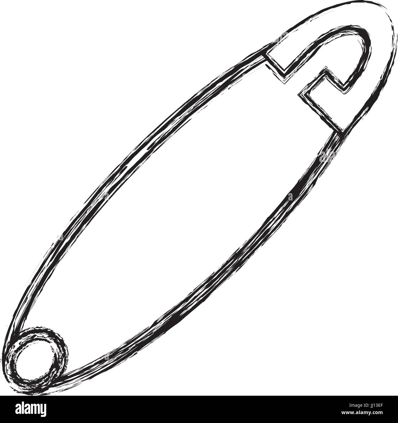 Safety Pin Coloring Page