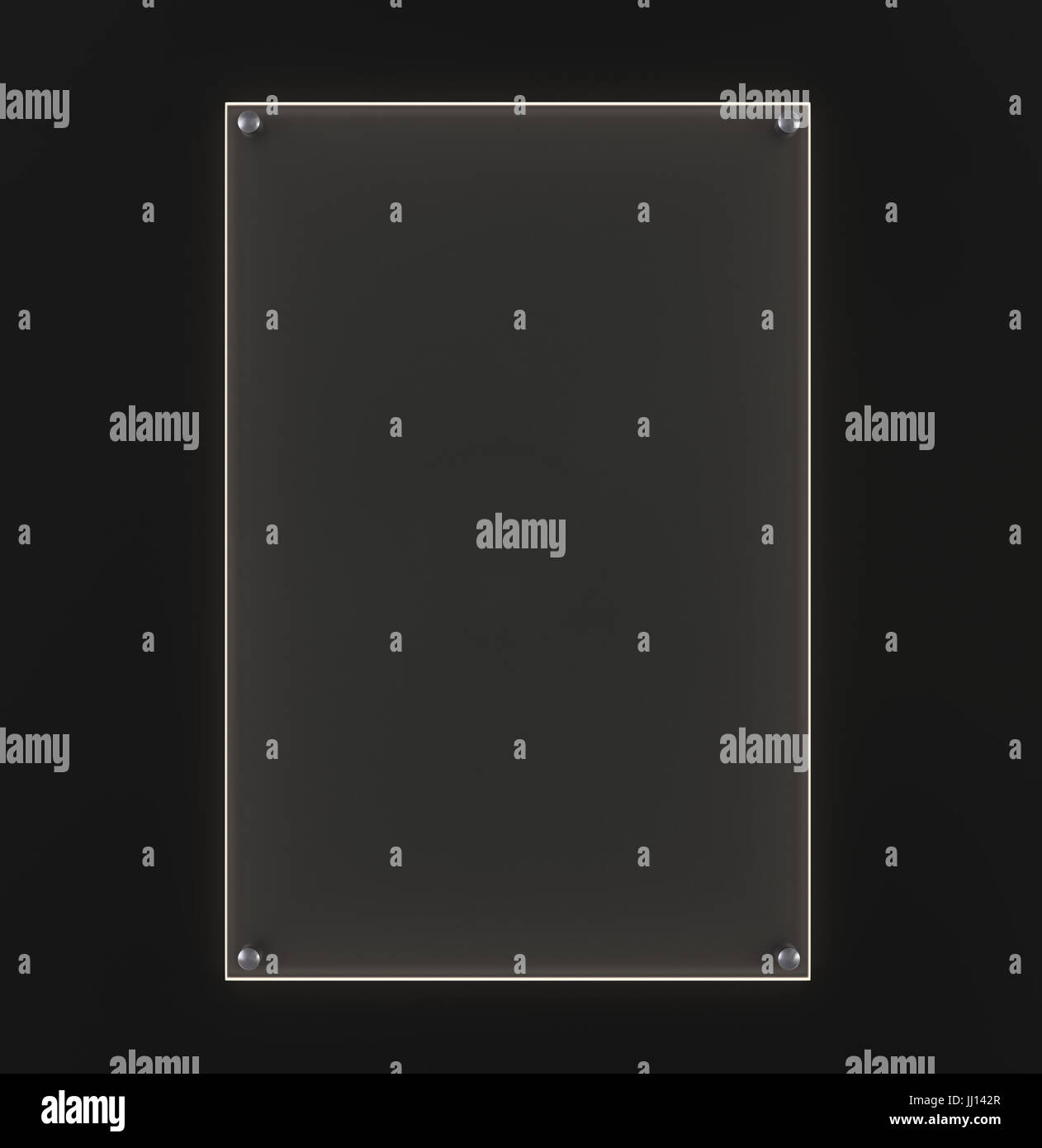 Empty glass plate with glowing edges Stock Photo - Alamy