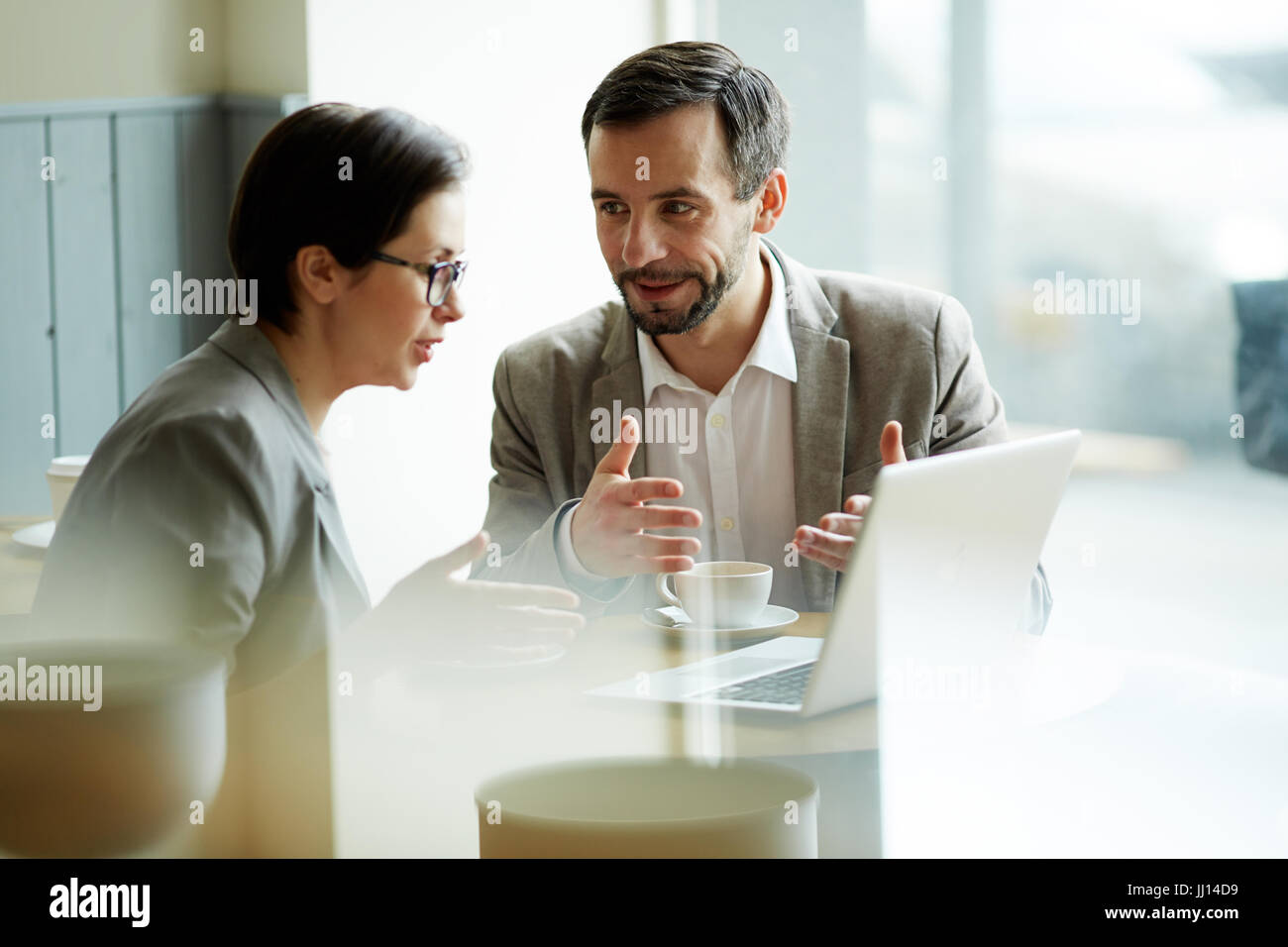 Explaining project points Stock Photo - Alamy