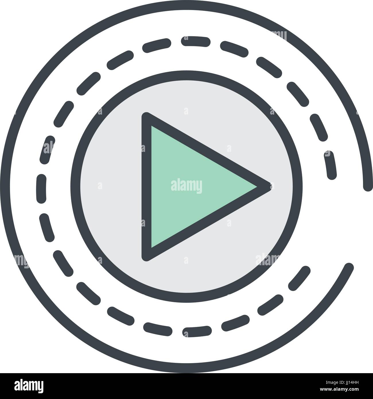 Play button round icon Stock Vector Image & Art - Alamy