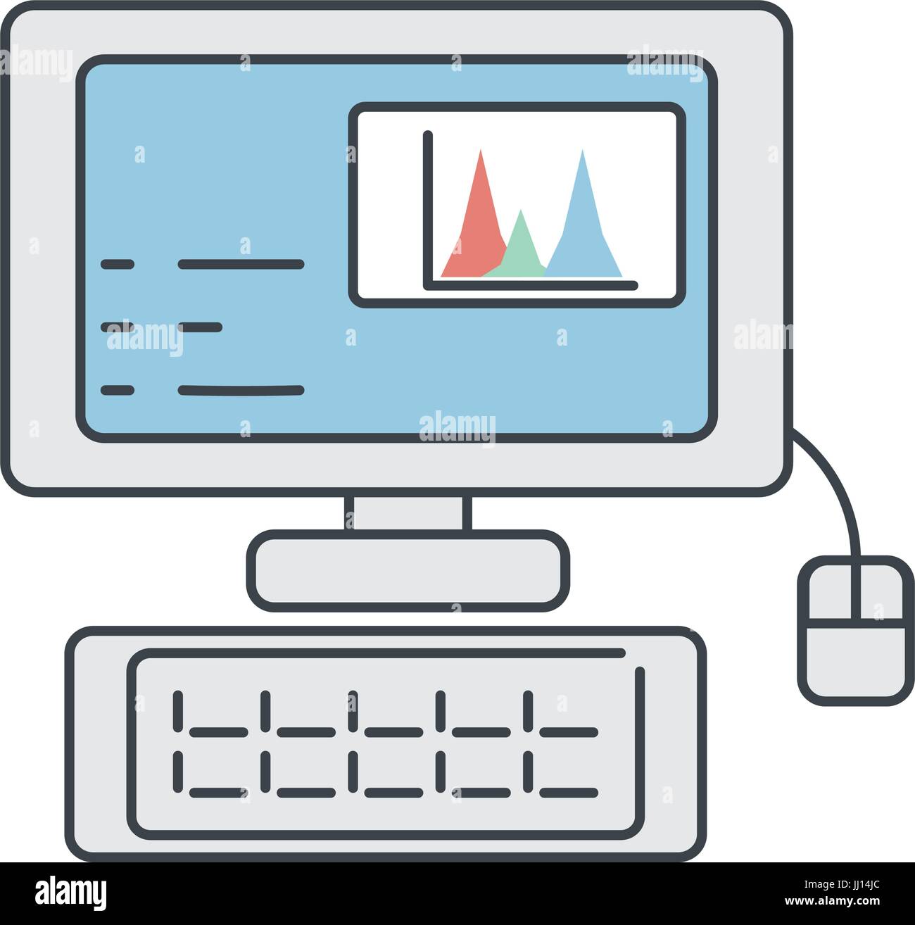 Computer monitor keyboard scale Stock Vector Images - Alamy