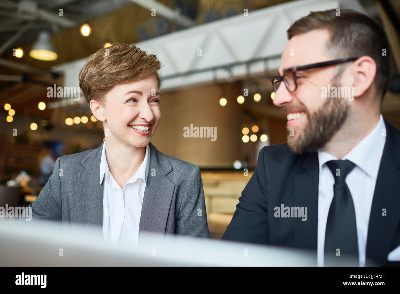 Happy colleagues hi-res stock photography and images - Alamy