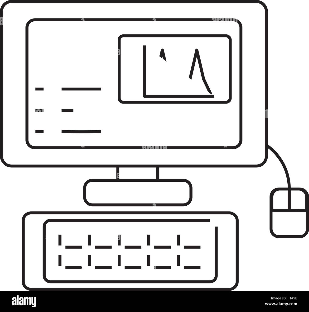 Desk computer symbol Stock Vector Image & Art - Alamy