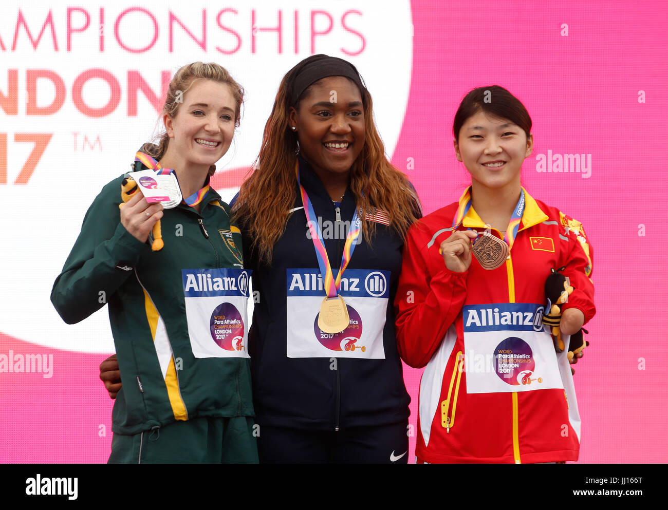 (left-right) RSA's Anrune Liebenberg, USA's Deja Young and China's Lu ...