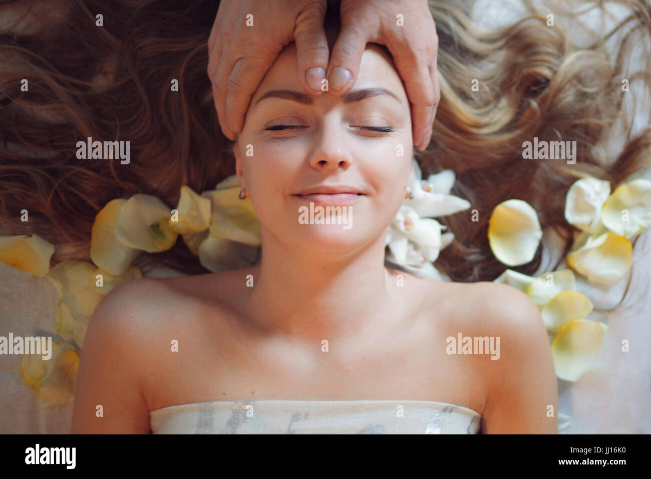 Face Massage Woman Having Massage In The Spa Salon Body Care Top