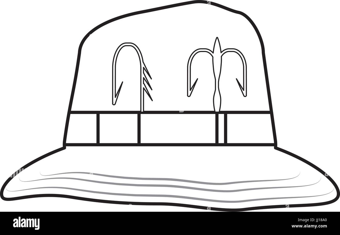 Fisherman wearing hat Stock Vector Images - Alamy
