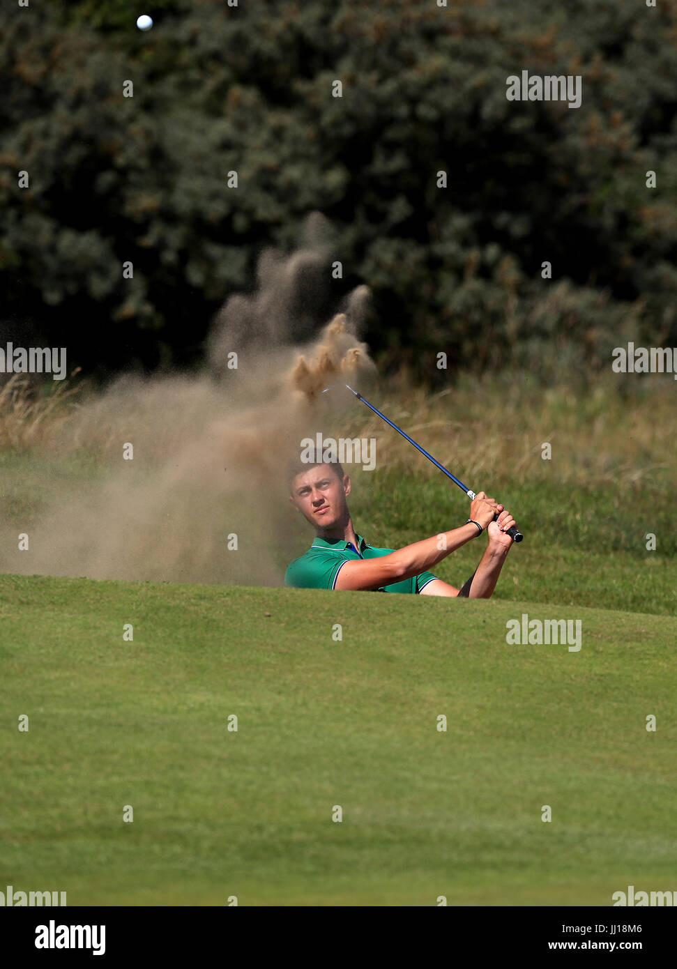 England's Joe Dean during practice day two of The Open Championship ...